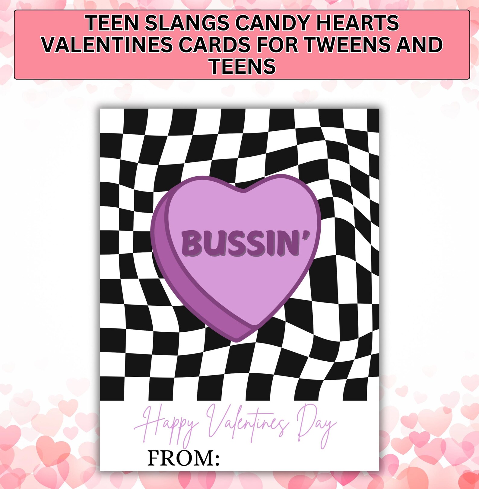 Valentine Teen Slang Candy Hearts, Class Valentines, Tween Valentines ...