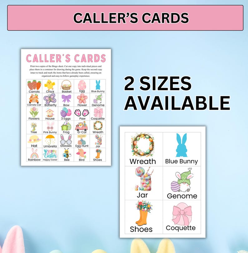 30 Easter Bingo Cards Printable Game, Easter Bingo Boards Activity for ...