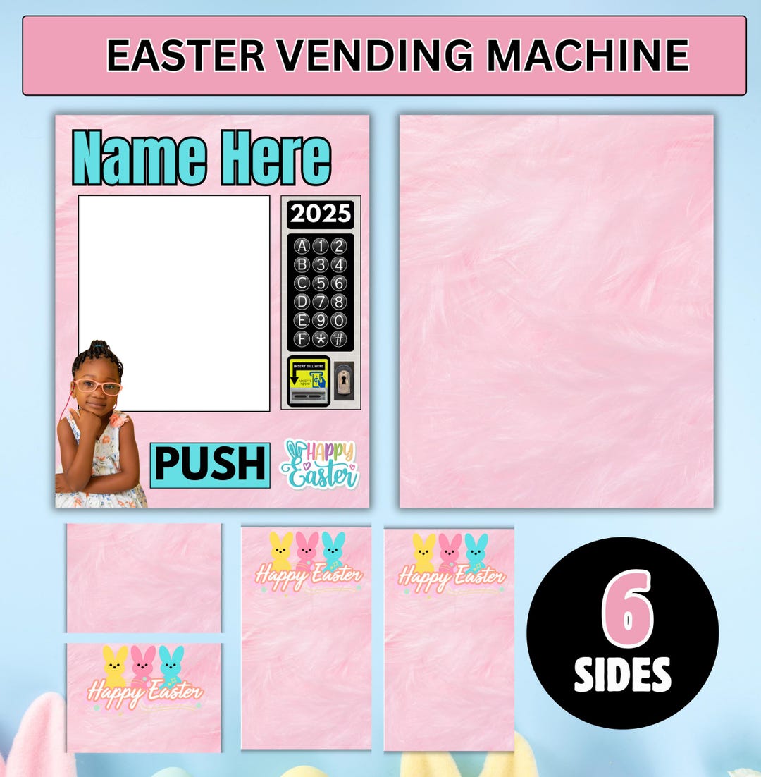 Easter Vending Machine Template, Easter Vending Machine Design, Editable Vending Machine ...