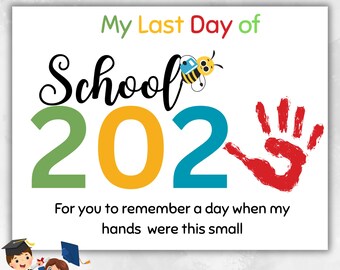 Last Day of School / Graduation Handprint Craft - Etsy