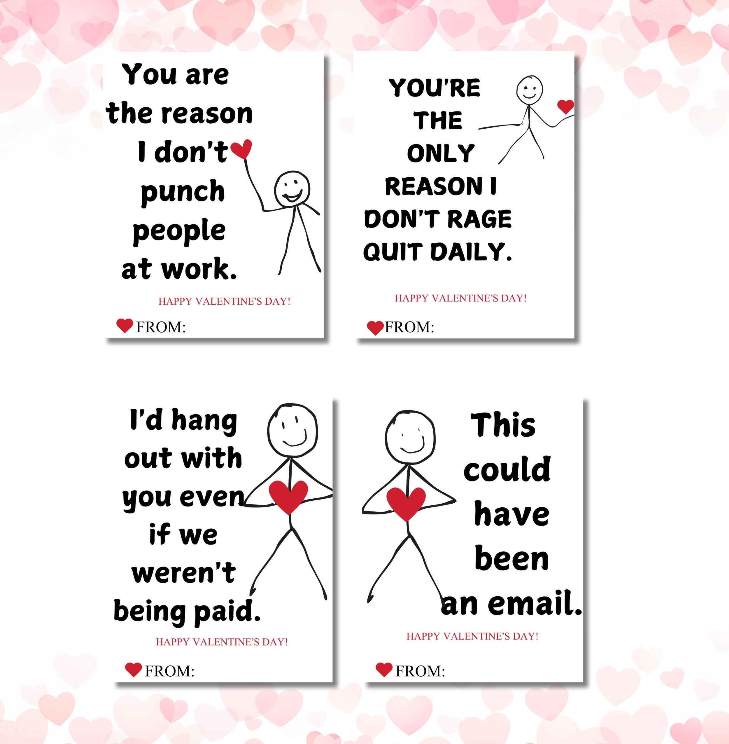 Coworkers Funny Valentine Cards, Funny Workplace Valentine Cards ...