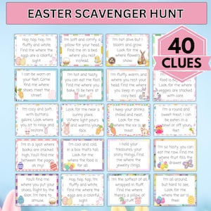 Easter Scavenger Hunt for Kids, Indoor Outdoor Easter Game, Treasure ...