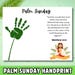 Palm Sunday Handprint Art Craft, Printable Palm Sunday Craft, Easter ...
