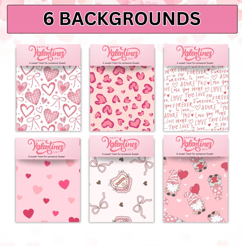 Printable Valentines Mini Cookie Cards, Valentines Cookie Cards, Kids ...