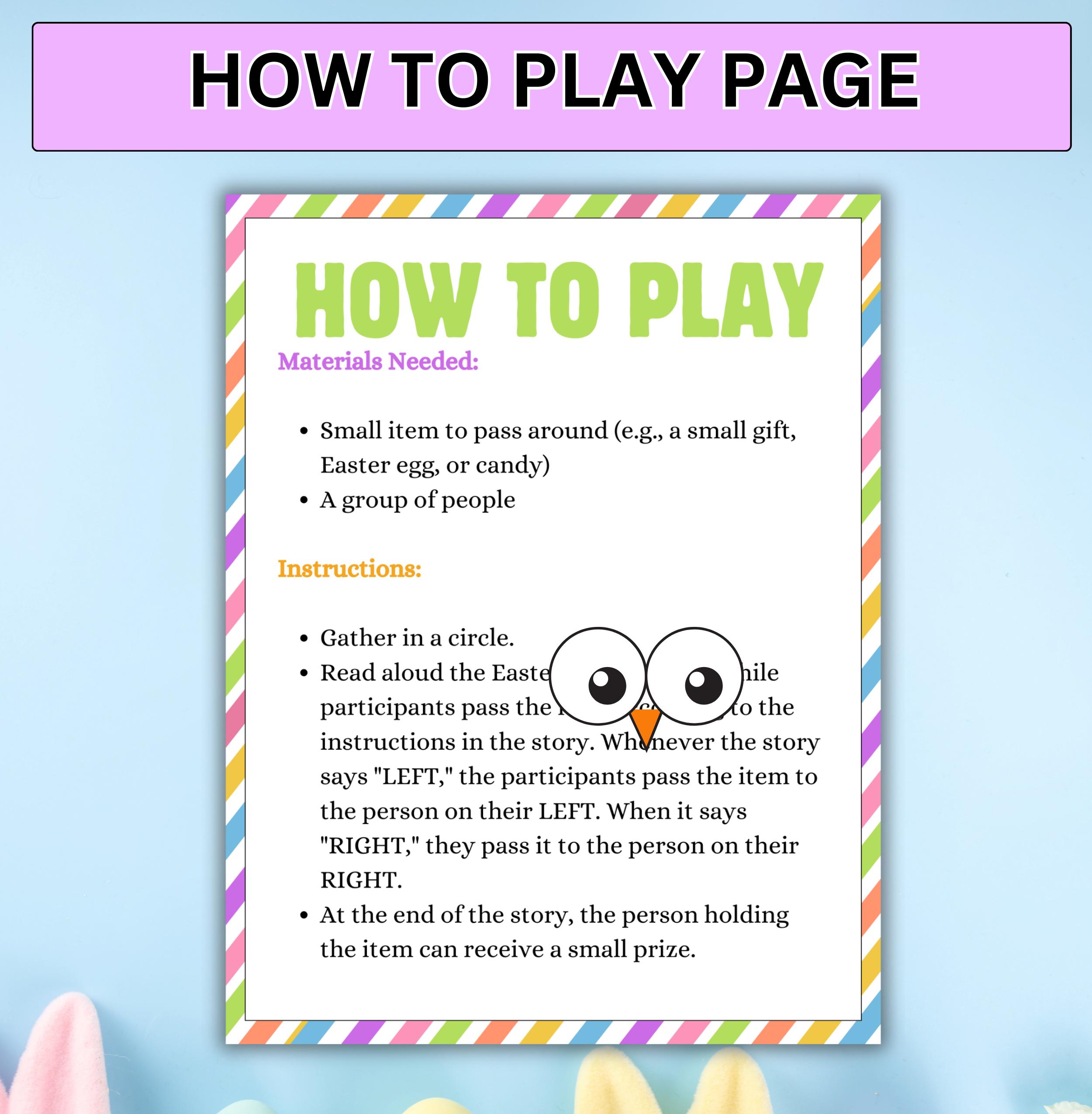 Easter Story Left Right Game, Church Easter, Holy Week Activity ...