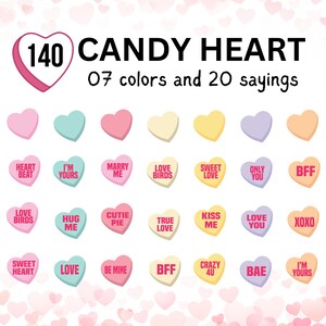 Conversation Valentine Heart SVG PNG Clipart, Valentine Candy Hearts ...