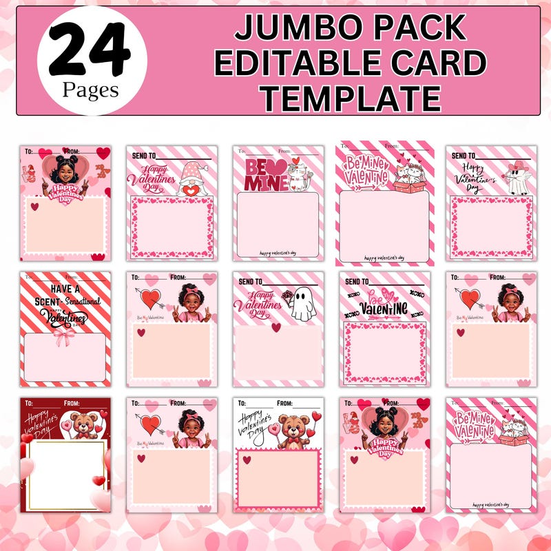 Jumbo Candy Card Template - Etsy