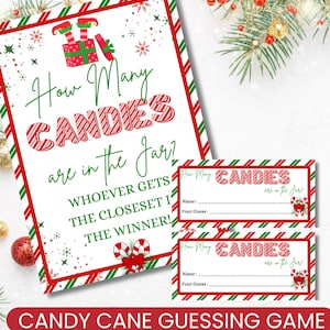 Christmas Candy Guessing Game, Holiday Party Activity (digital Download ...