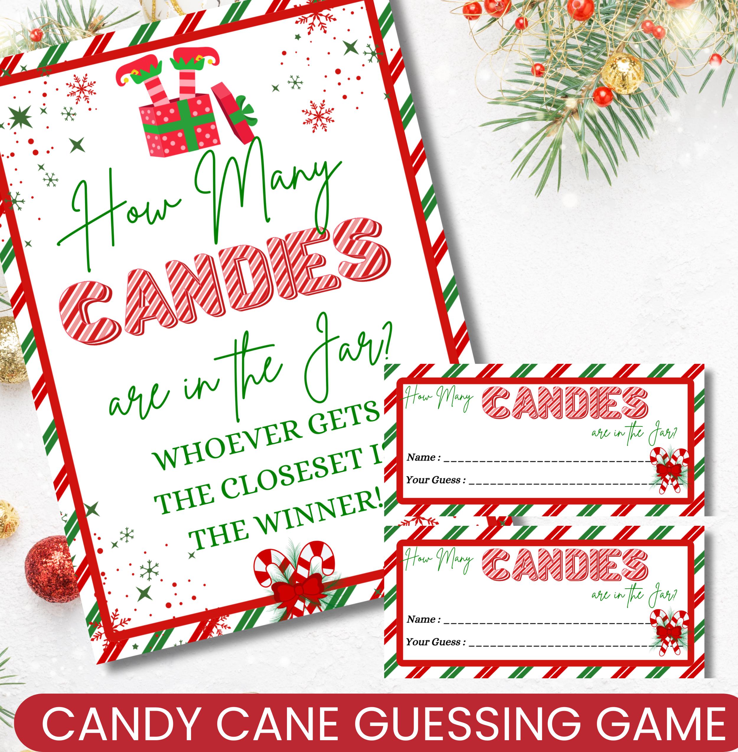 How Many Candies Are in the Jar, Christmas Game Activity,instant ...