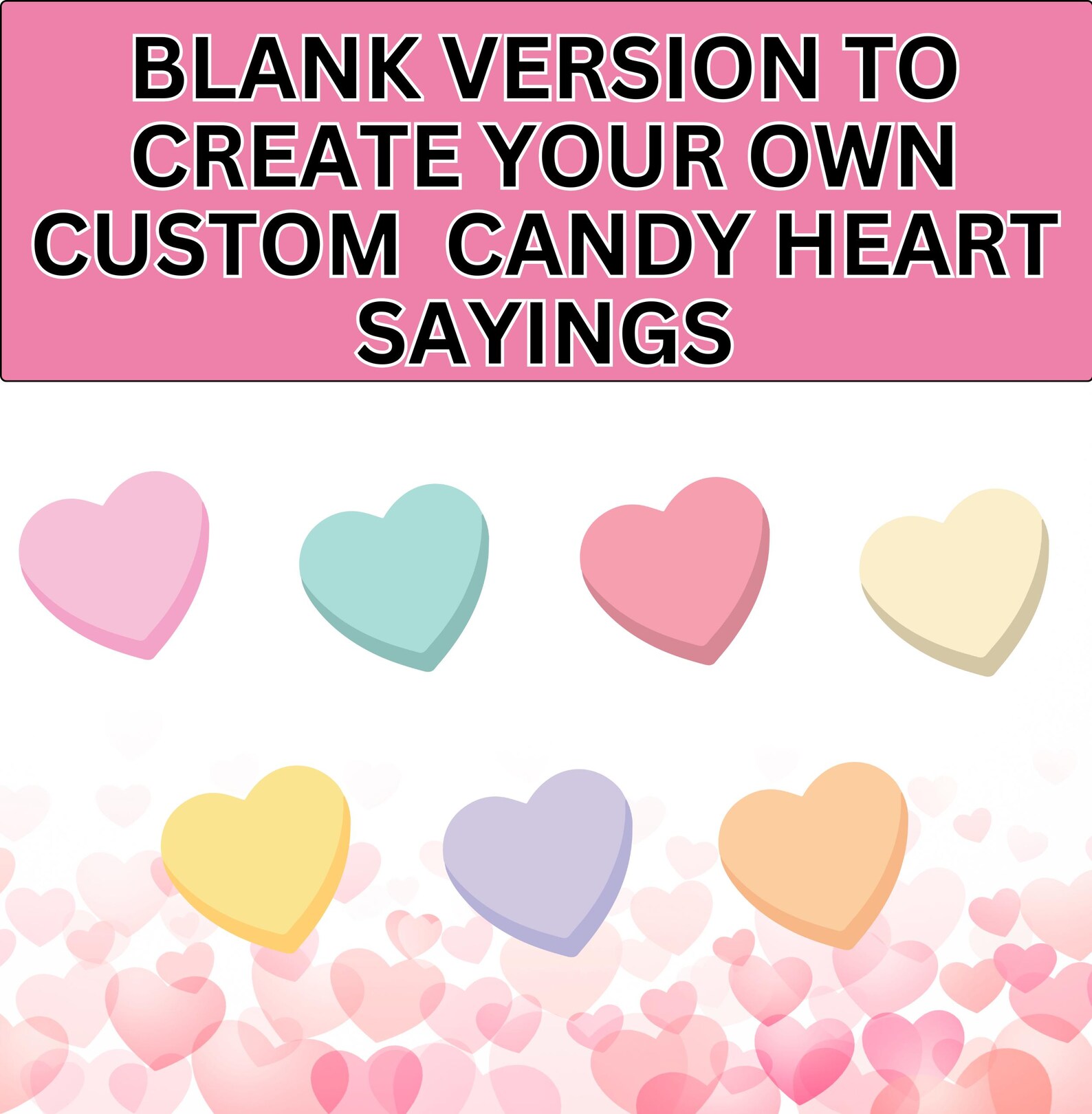 Conversation Valentine Heart SVG PNG Clipart, Valentine Candy Hearts ...