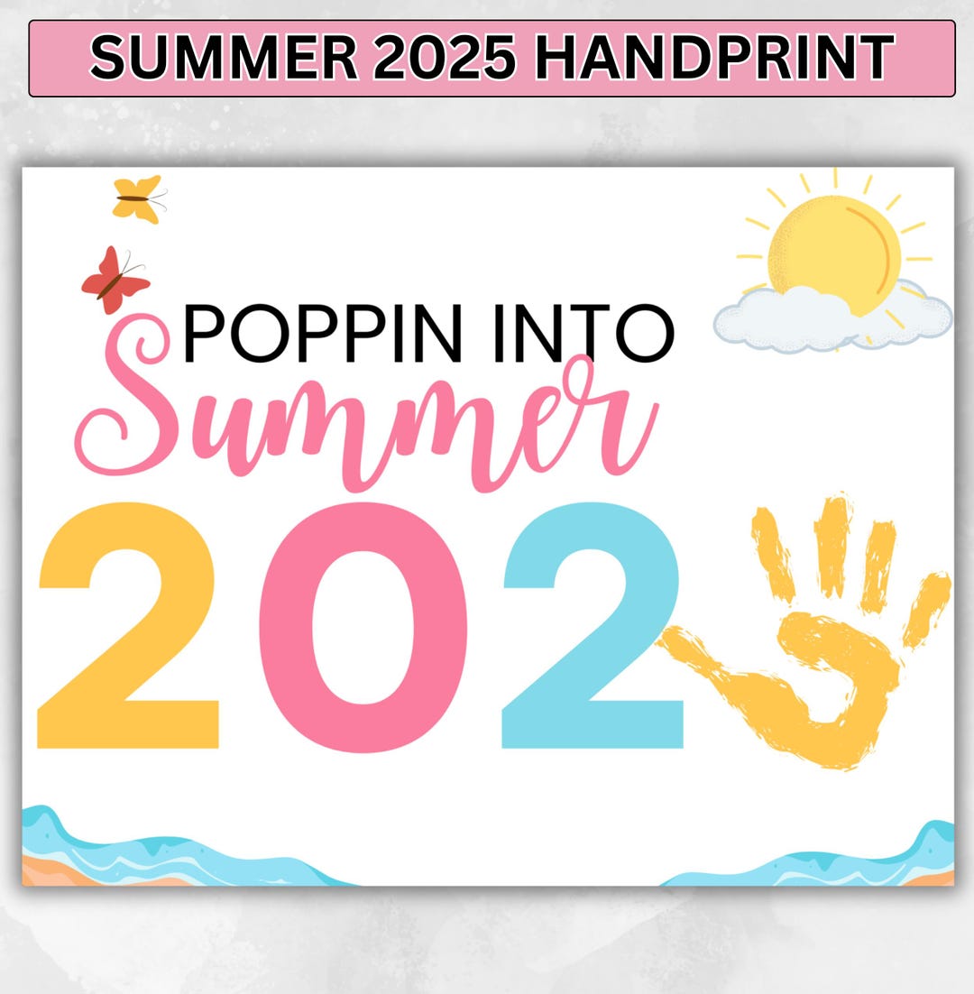 Poppin Into Summer 2025 Handprint Craft, Summer Popsicle Handprint Art ...