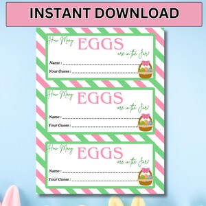 Guess How Many Easter Eggs, Guess How Many Easter Eggs Are in the Jar ...