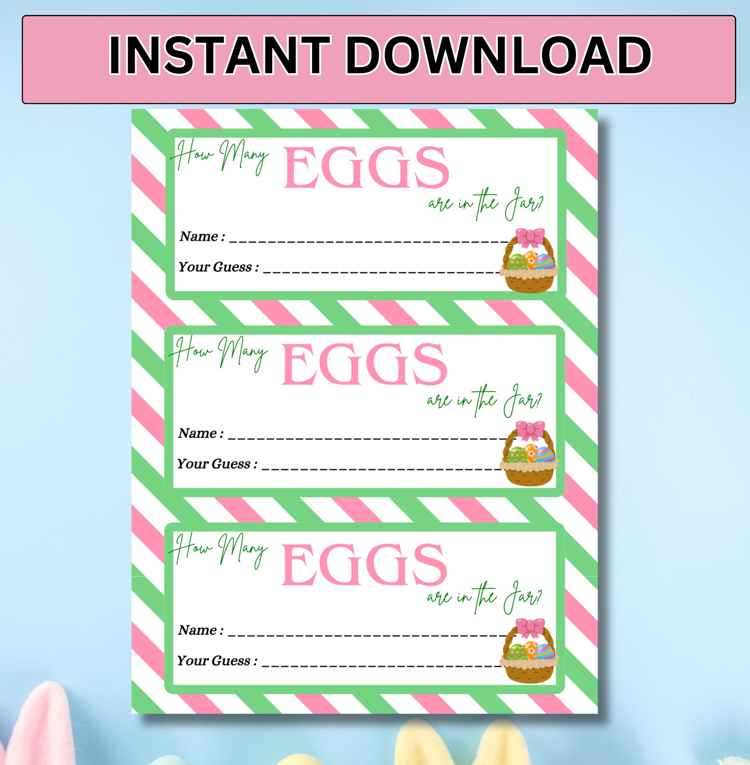 Guess How Many Easter Eggs, Guess How Many Easter Eggs Are in the Jar ...