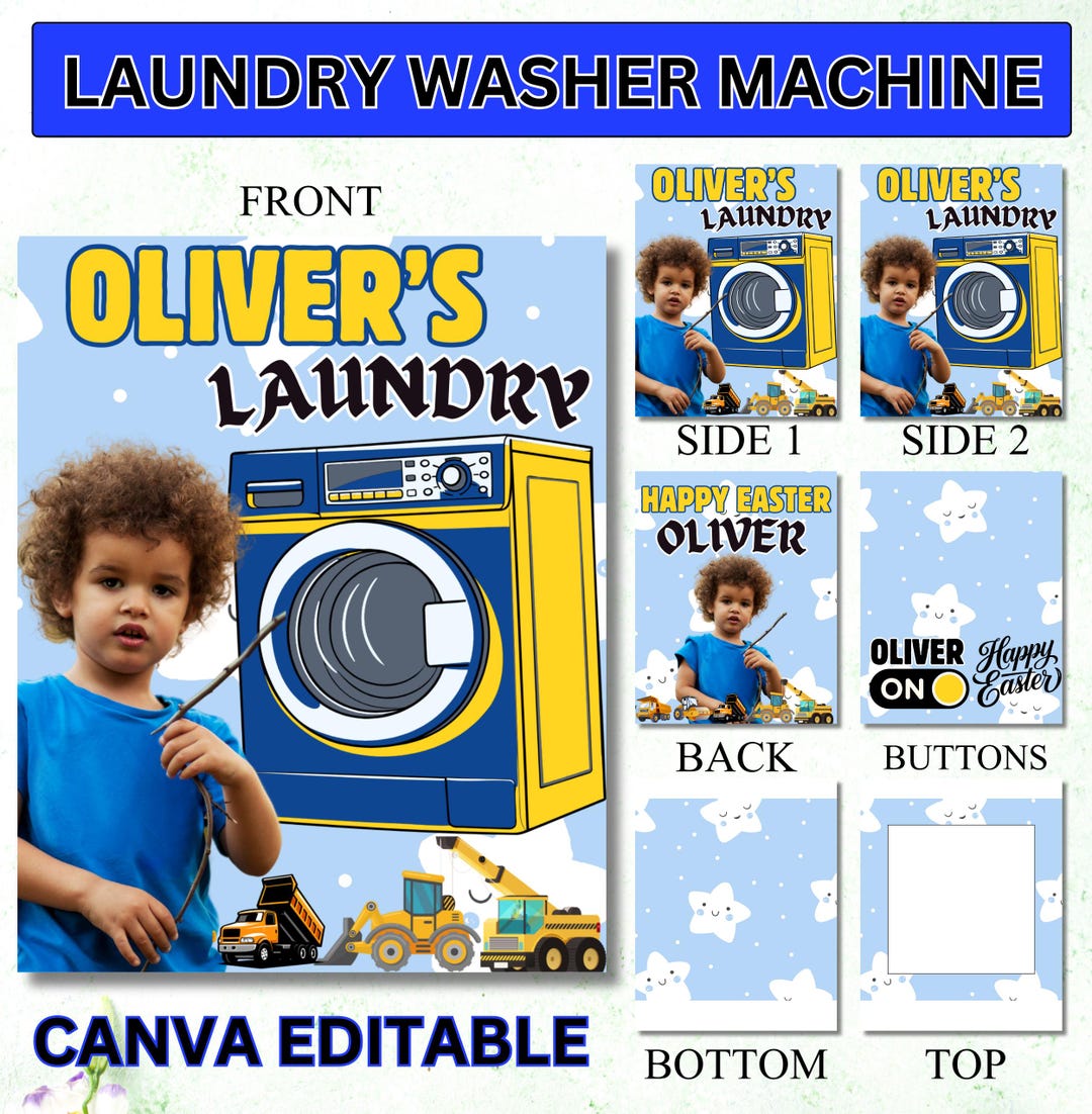 Canva EASTER Laundry Washer Machine 16x20 , Vending Machine Easter ...