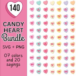 Conversation Valentine Heart SVG PNG Clipart, Valentine Candy Hearts ...