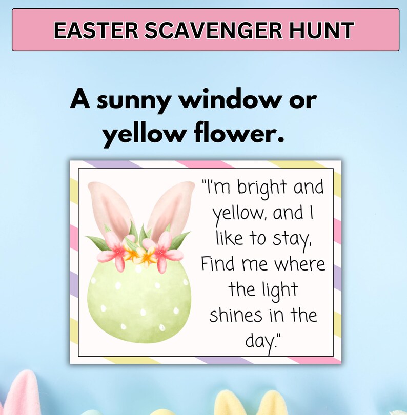 Easter Scavenger Hunt for Kids, Outdoor Easter Game, Treasure Hunt ...