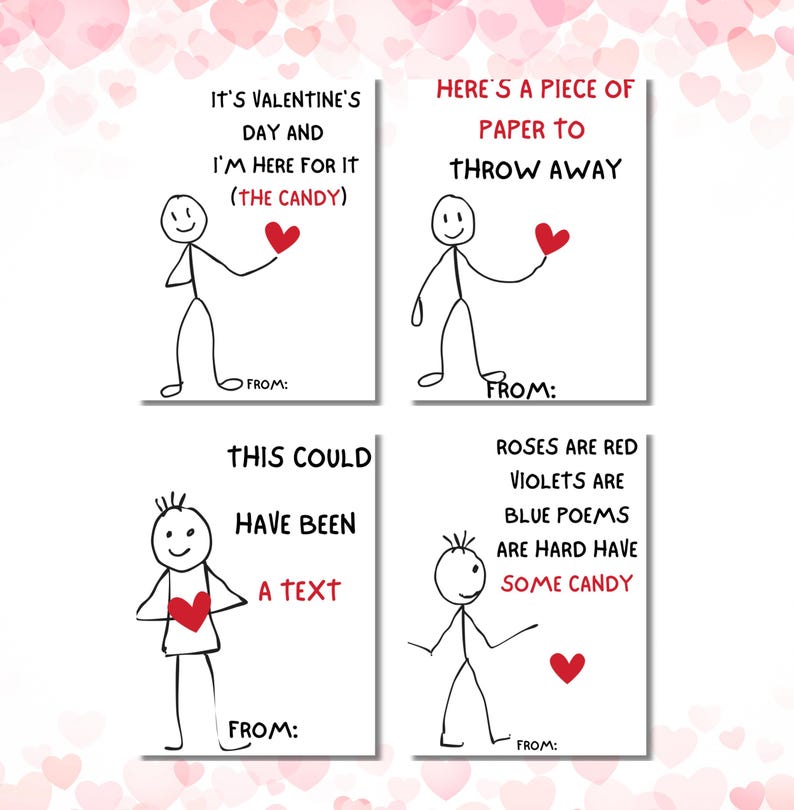 Slang Kids Valentine's Day Cards, Funny Printable Classroom Valentine ...