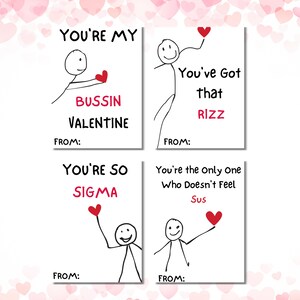 Slang Kids Valentine's Day Cards, Funny Printable Classroom Valentine ...
