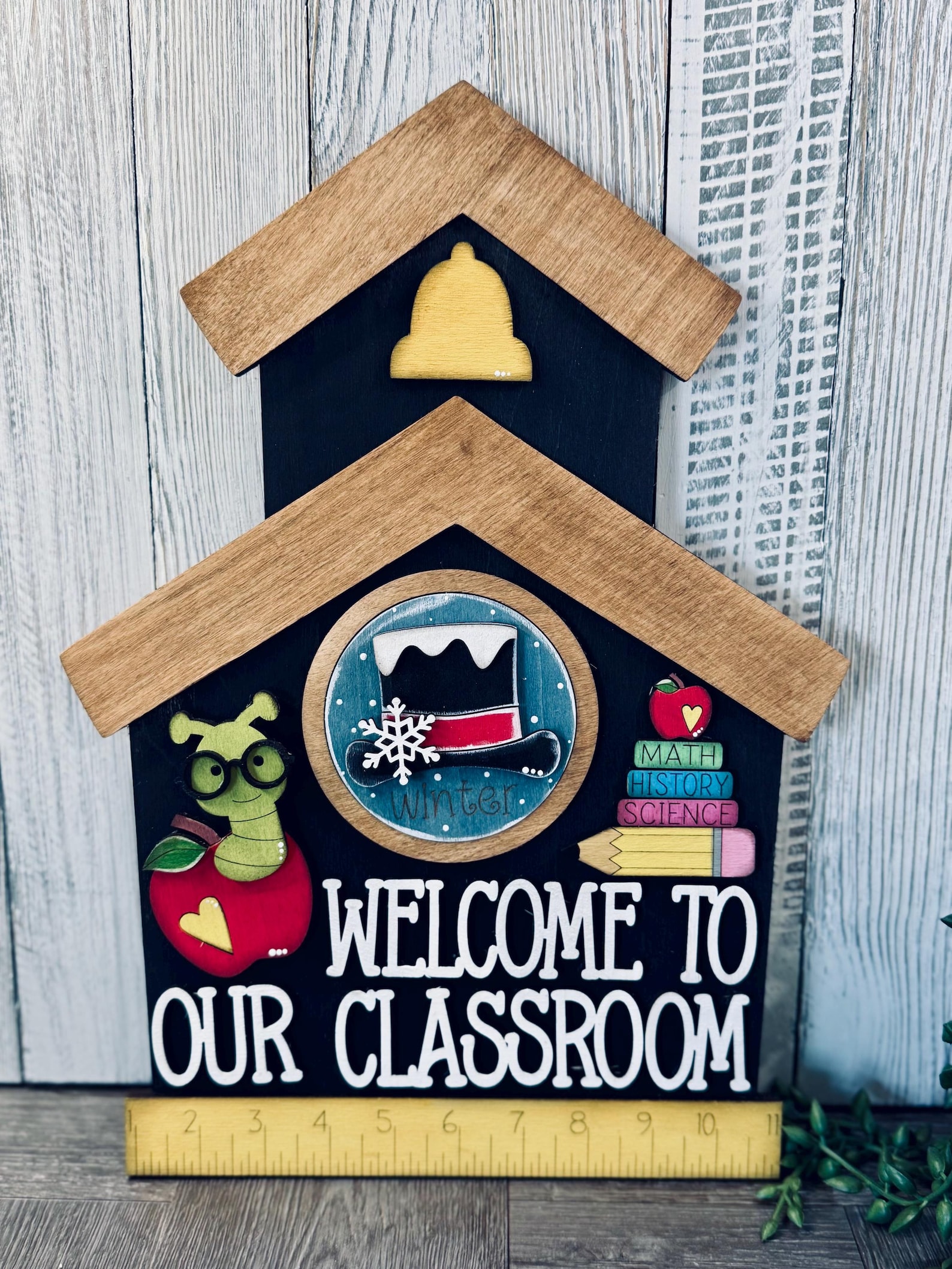 Interchangeable Welcome to Our Classroom Door Hanger or Stand Wood Sign ...