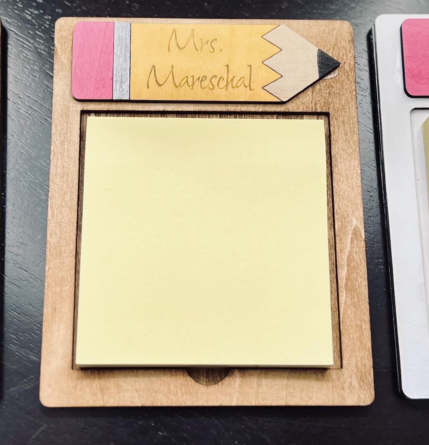 Teacher Gift - Personalized Post - It Note Holder W/post - It Note ...
