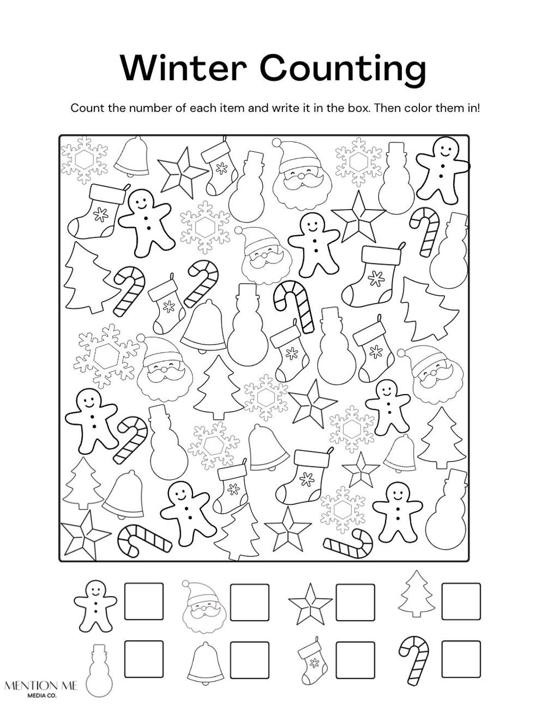 Winter Activities, Winter Worksheets, Christmas Themed Worksheets ...