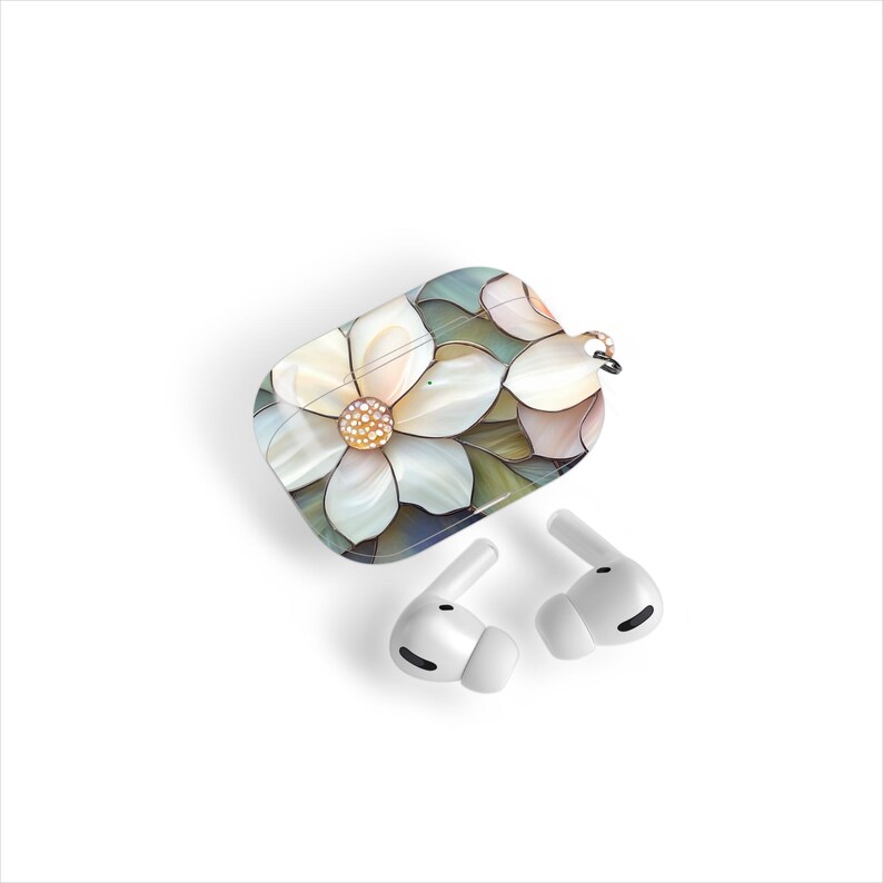 Stained Glass Flower AirPod Case Glass Effect Cover Fits AirPod Pro ...