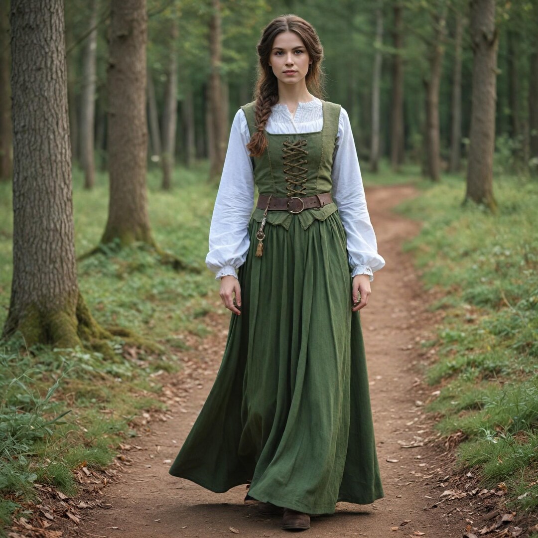 Women Renaissance Elf Corset Dress | Medieval Viking Fairy Costume ...