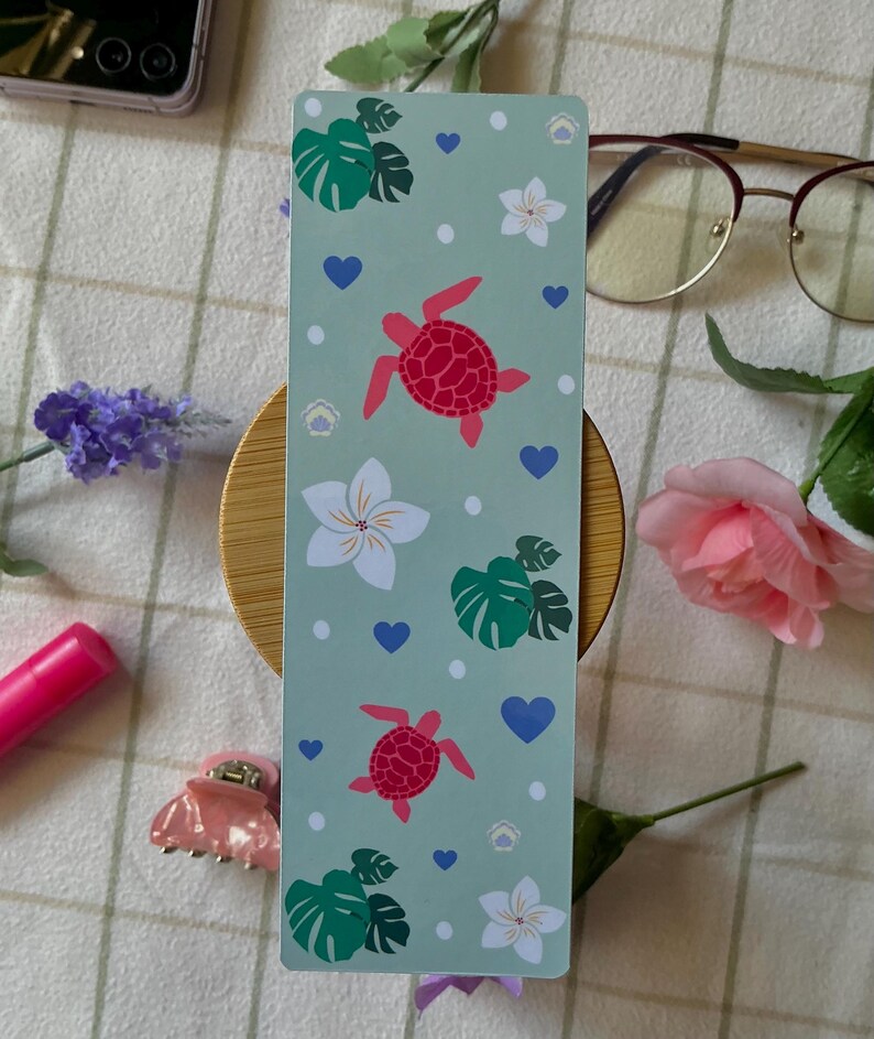 Summer Themed Bookmark: Laminated Glossy Paper, Reading Accessory - Etsy