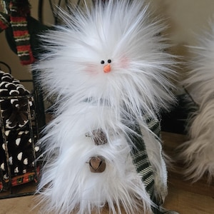 Handmade Frazzled Fluffy Snowman "stressed Out" Christmas Shelf Sitter ...