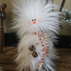 Handmade Frazzled Fluffy Snowman "stressed Out" Christmas Shelf Sitter ...