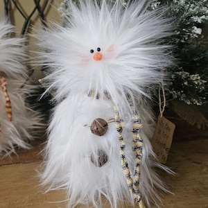 Handmade Frazzled Fluffy Snowman "stressed Out" Christmas Shelf Sitter ...