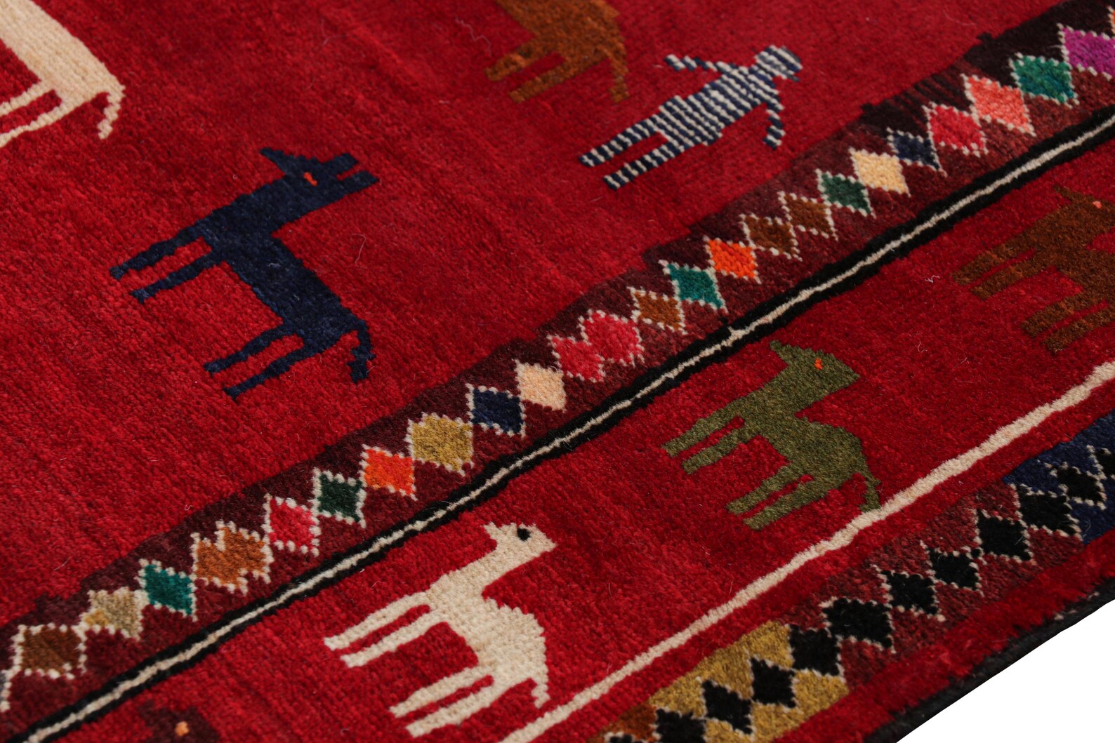 Rug & Kilim’s Modern Rug in Red With Animal Pictorials - Etsy