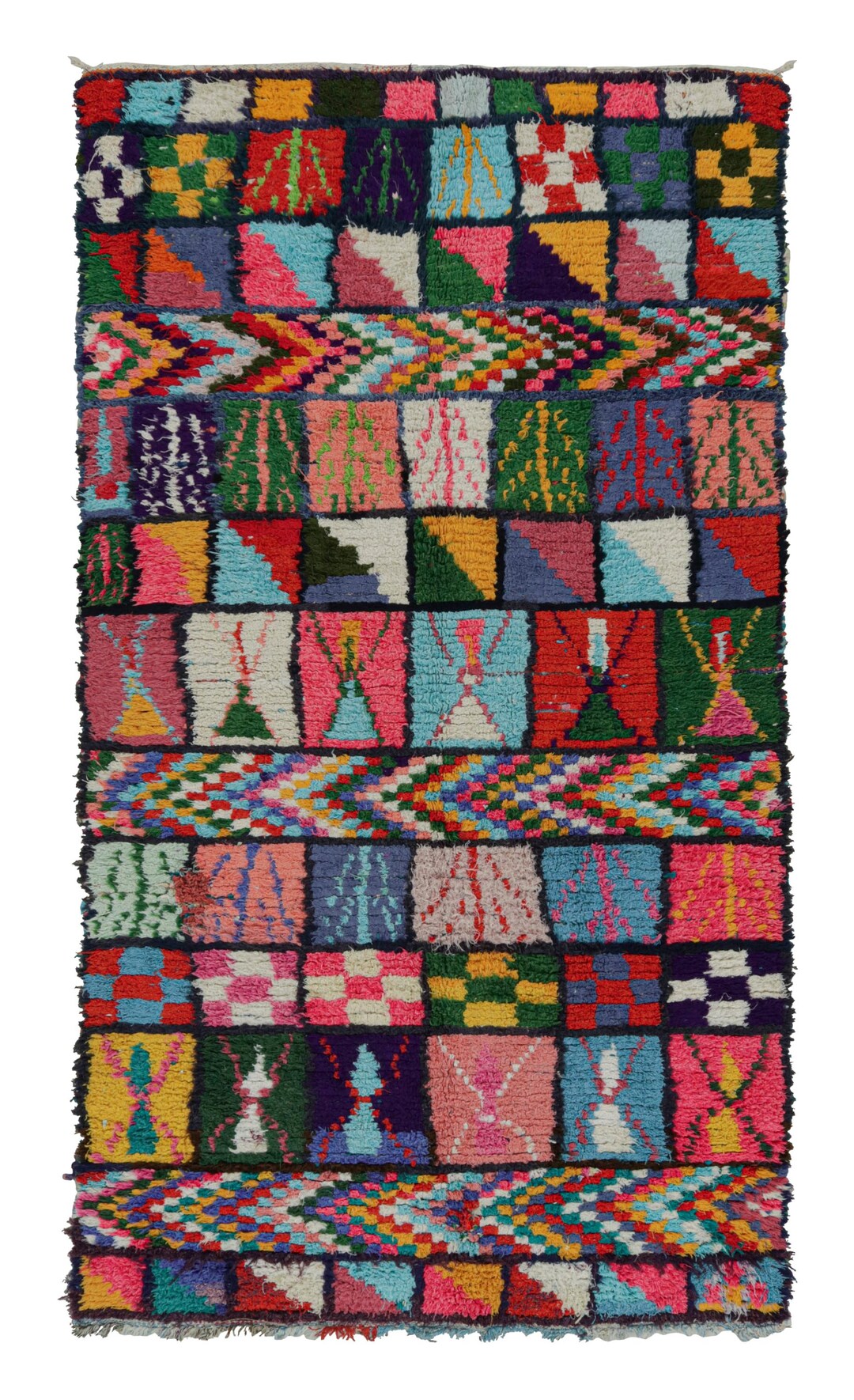 Vintage Azilal Moroccan Style Rug, With Geometric Patterns From Rug ...