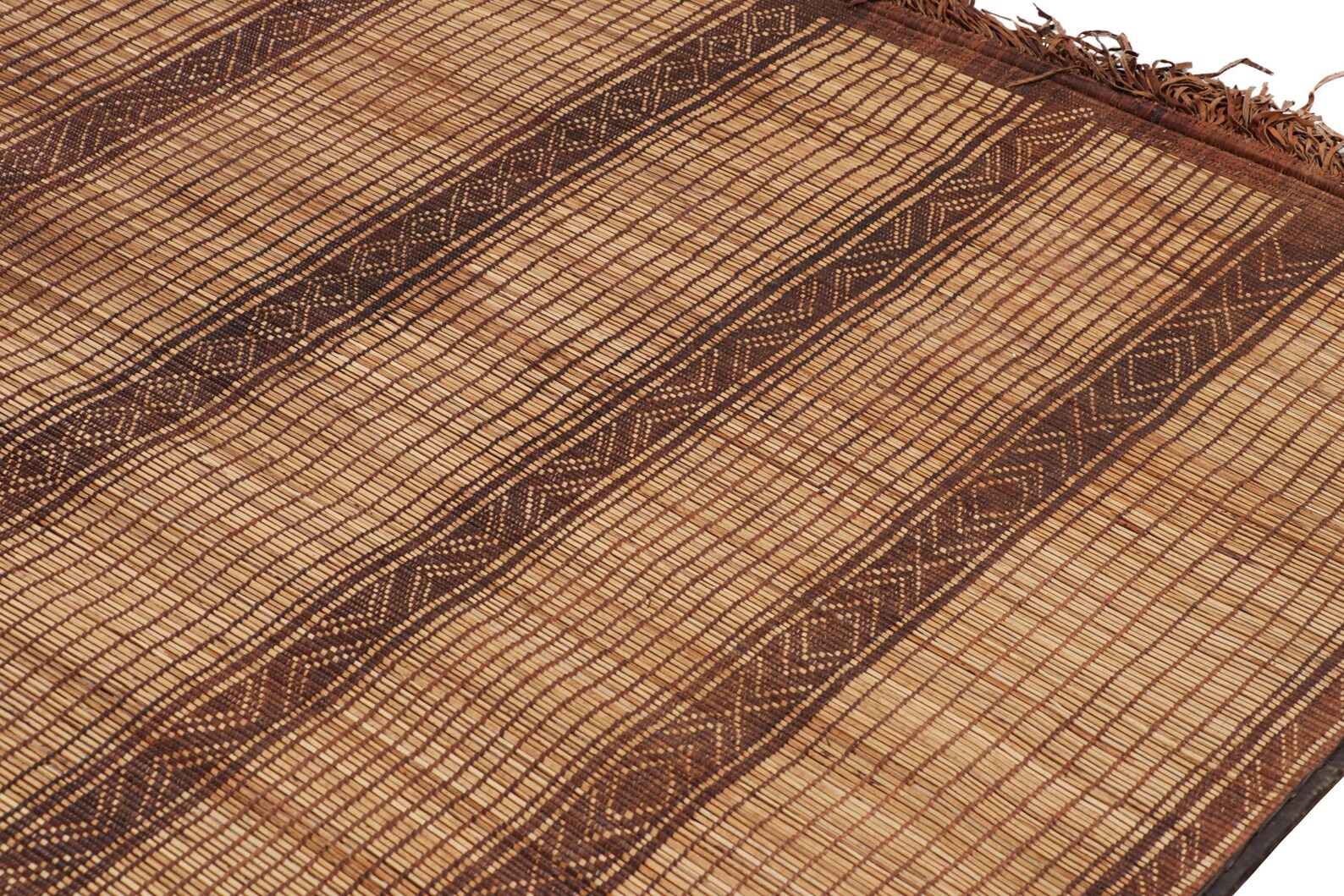Oversized Vintage Moroccan Tuareg Mat, With Geometric Stripes, From Rug ...