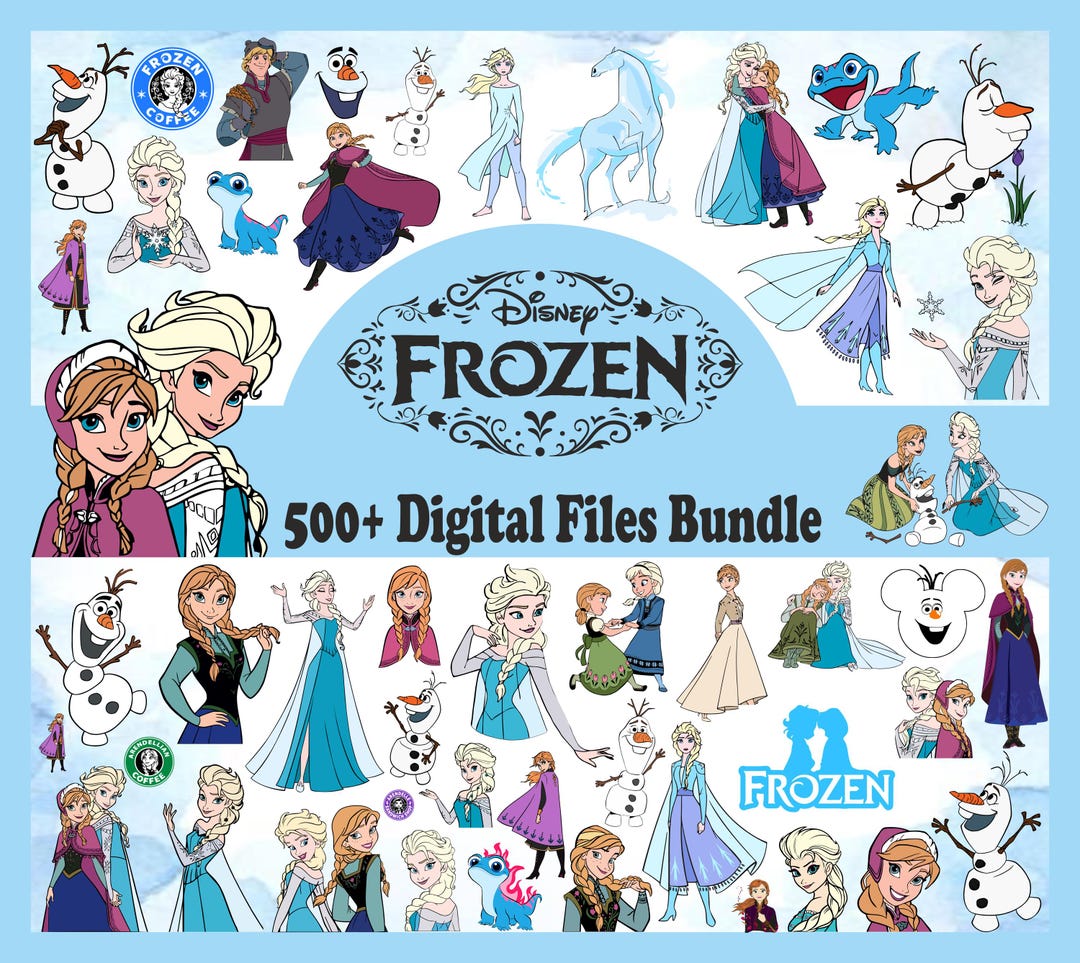 Frozen Svg Bundle Layered Item, Clipart, Silhouette, Digital Cricut ...