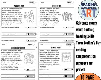 Spring Reading Comprehension Passages Worksheets Questions Writing Text ...