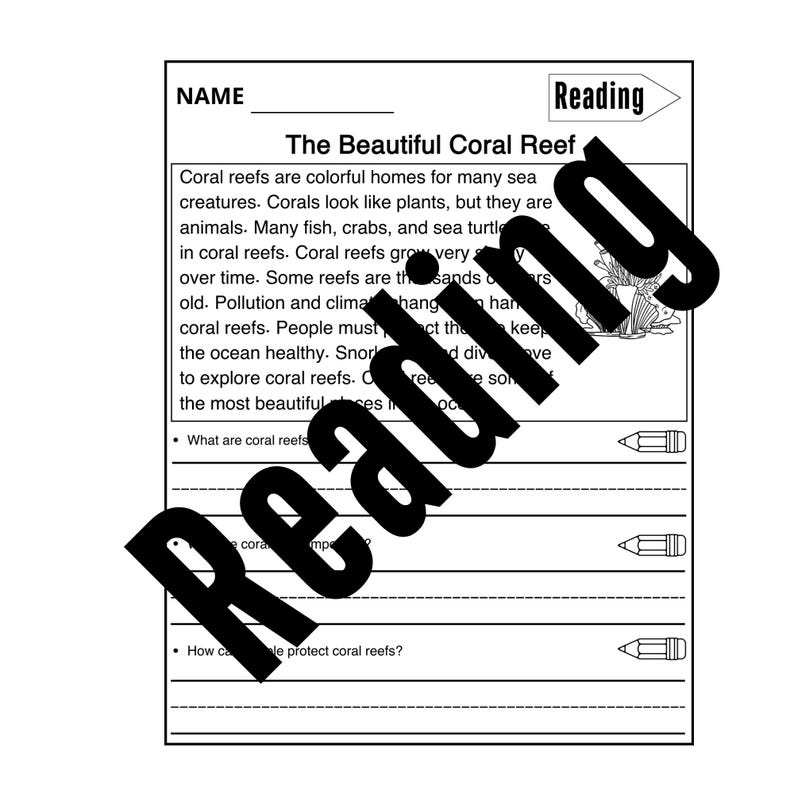 Marine Animals Reading Comprehension Passages Questions Text Evidence ...