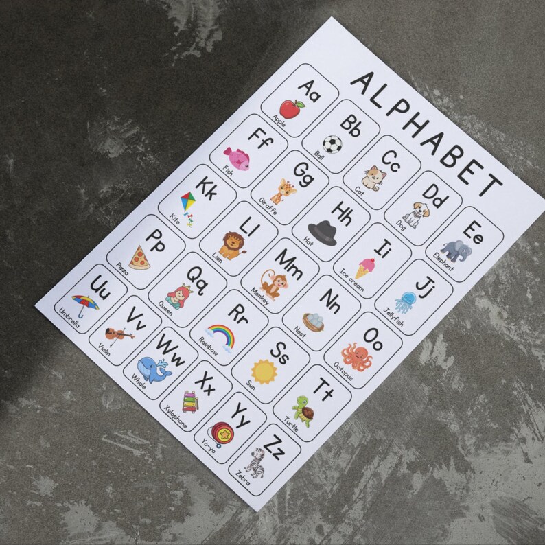 Fun Alphabet Flashcards A–Z | Printable ABC Flashcards for Preschool ...