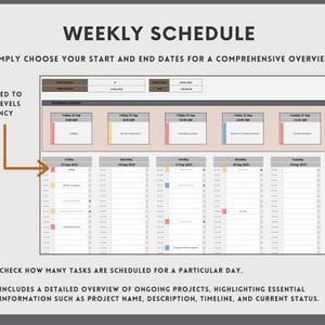 Project Management Tracker & Planner Spreadsheet - Kanban, Daily Tasks ...