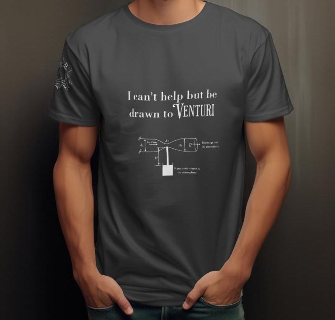 Venturi Science Tshirt, Science Diagram T-shirt, Nerd T Shirt, Funny Science Gift, Shirt for ...