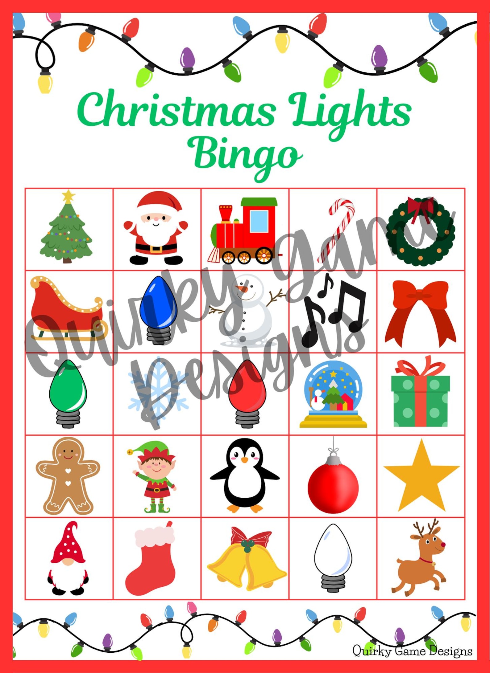Christmas Lights Scavenger Hunt | Christmas Lights Bingo | Christmas ...