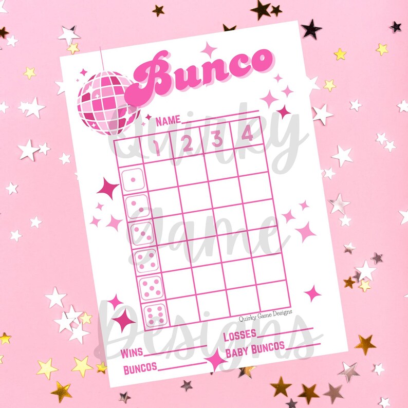 Disco Bunco Printable Bundle | Bunco Scorecards | PDF Scoresheets ...