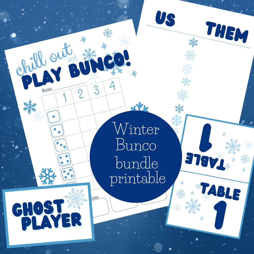 Chill Out and Play Bunco Printable Scoresheets | Bunco Scoresheets ...