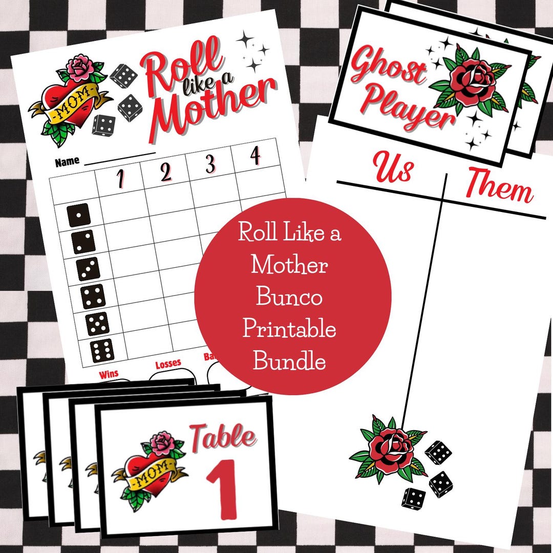Roll Like a Mother Bunco Printables: Mother's Day Game (PDF) - Etsy
