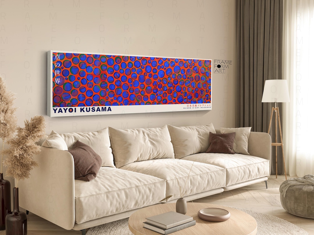 Yayoi Kusama Style Contemporary Circle Art Print, Vibrant Abstract ...