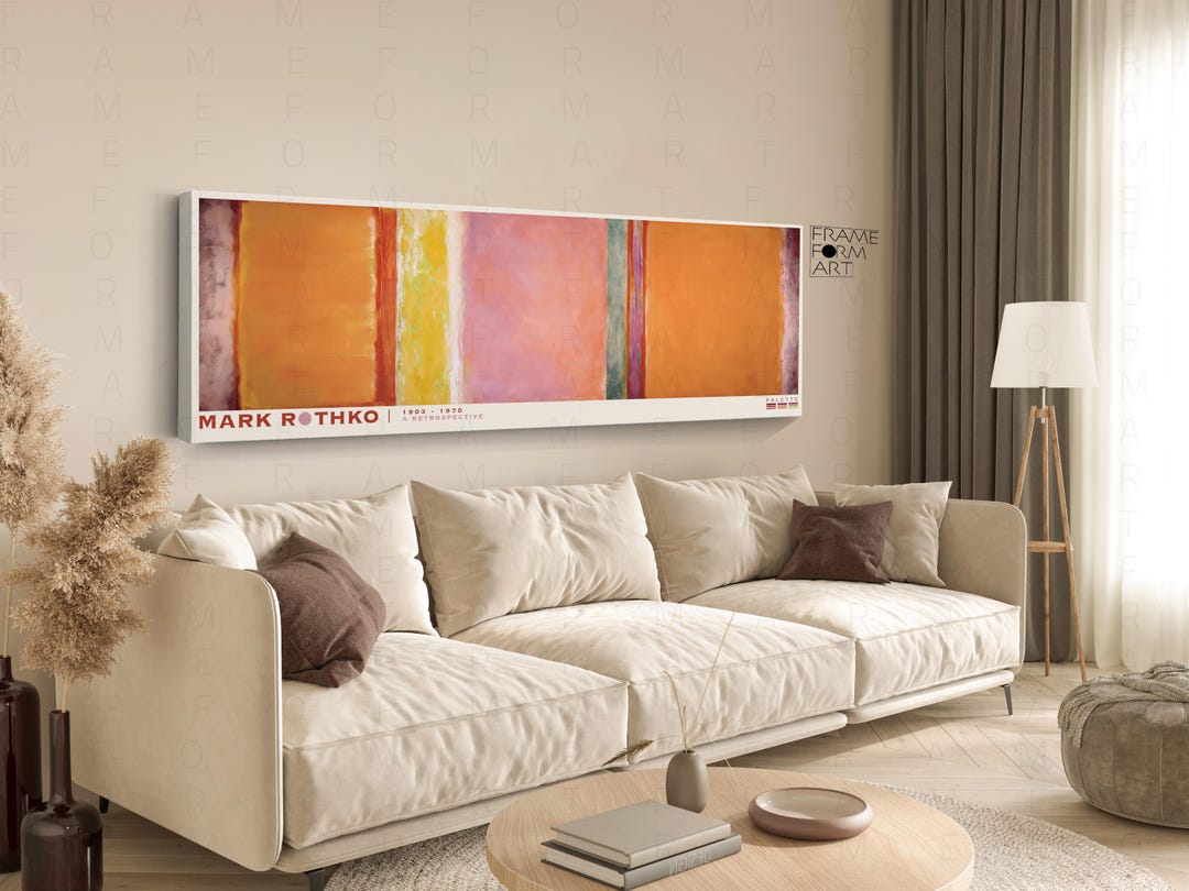 Mark Rothko Inspired Abstract Canvas Art Orange Pink Modern Painting - Etsy