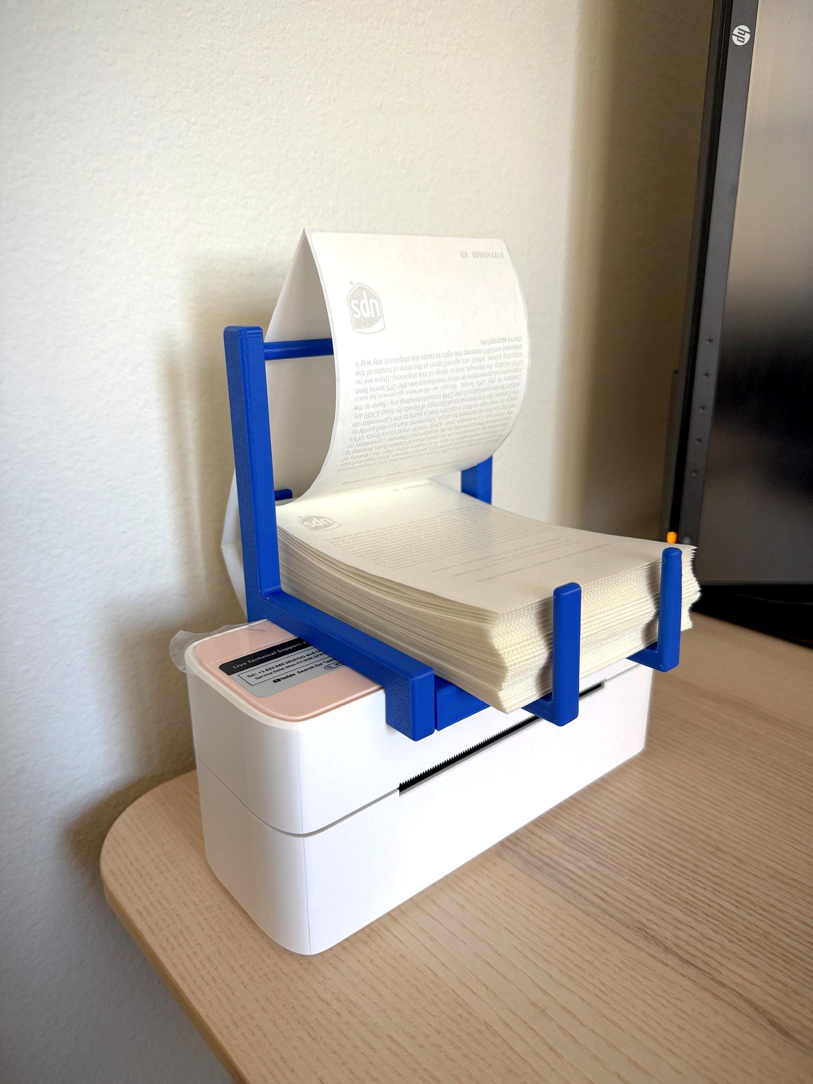 Top Mounted Label Holder for Thermal Printer | Desk Space Saver | Fits ...