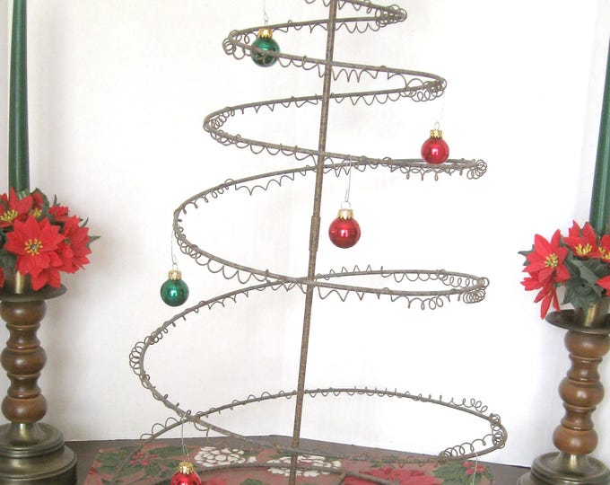 Rustic Metal Collapsible Christmas Tree - Tabletop Collapsible Metal ...