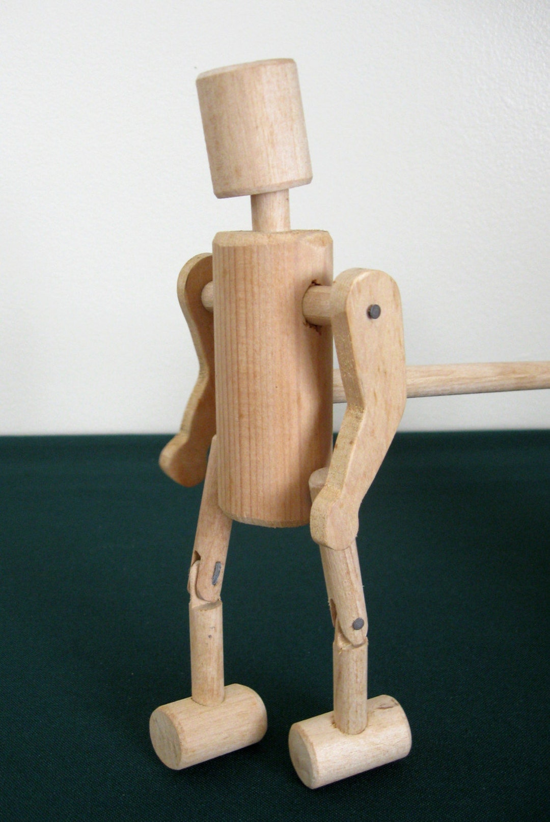 Vintage Handcrafted Wooden Toy Soldier, Handmade Dancing Wooden Toy ...