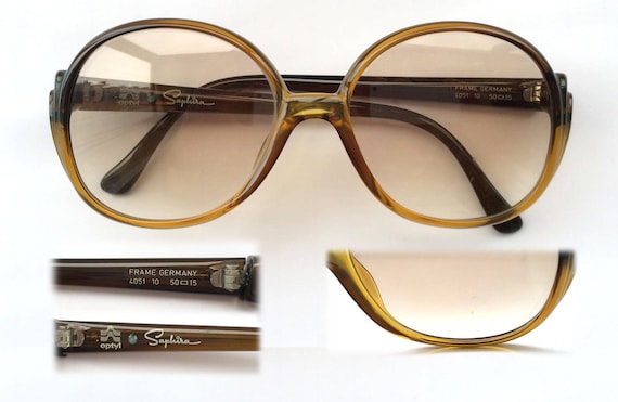80s Vintage German Made Saphira NOS Round Frame Teen … - Gem